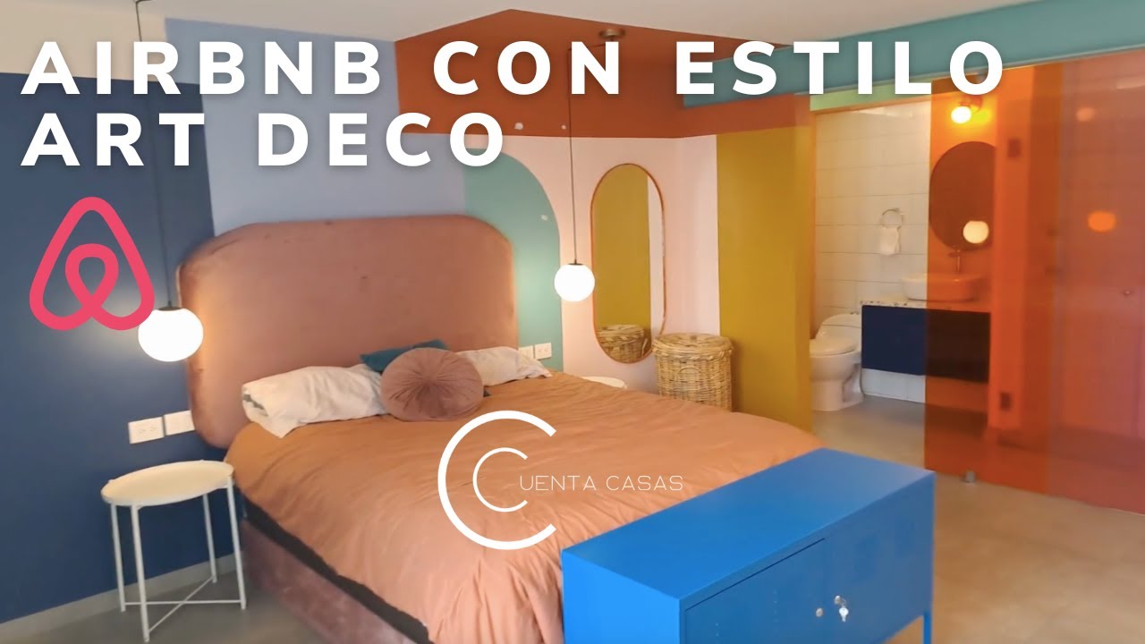 AIRBNB CON ESTILO ART DECO, RETRO Y COLORIDO - house tour - YouTube