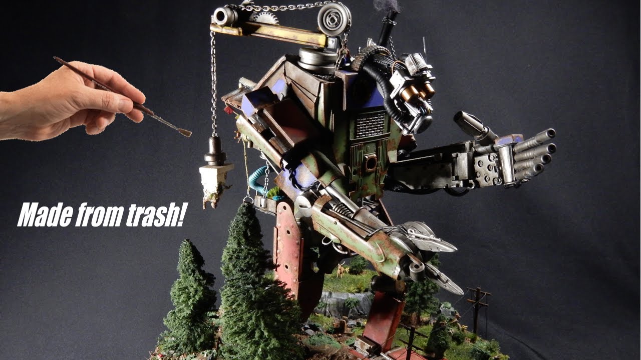 I built a GIANT ROBOT from trash! - YouTube