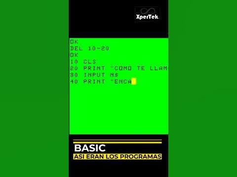 ¿Cómo era un programa en BASIC? #shorts #basic #trs80 #xpertek #software - YouTube