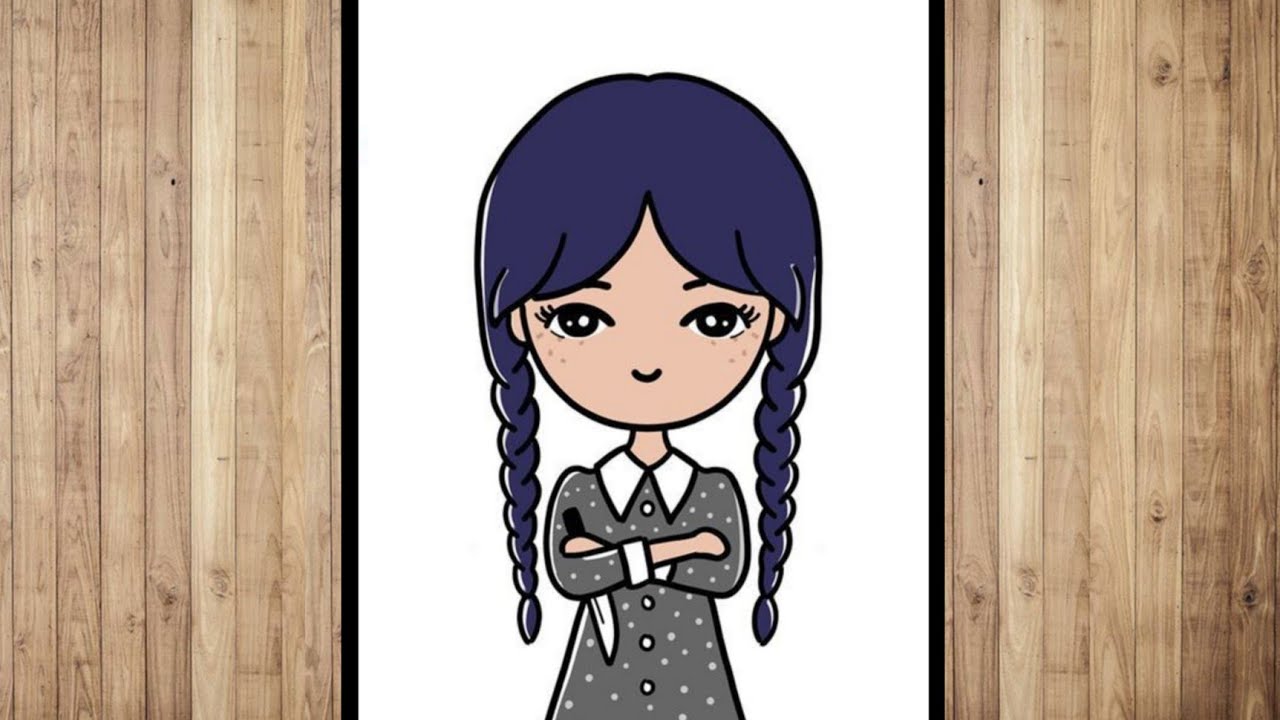 How To Draw Wednesday Addams | Netflix Wednesday | Easy Drawing ...