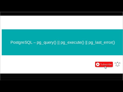 PostgreSQL- Executing Sql Statements - YouTube