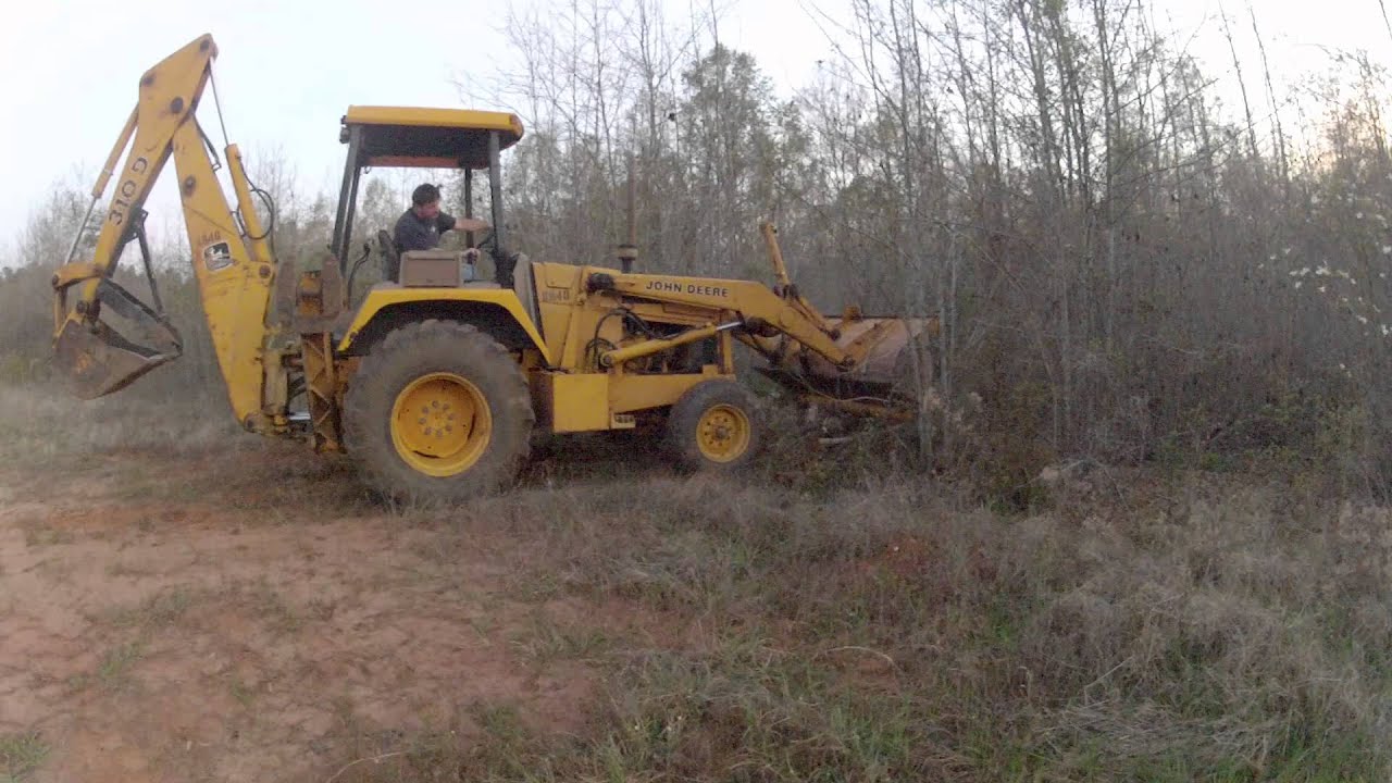 Ratchet Rake installed on John Deere 310D - YouTube