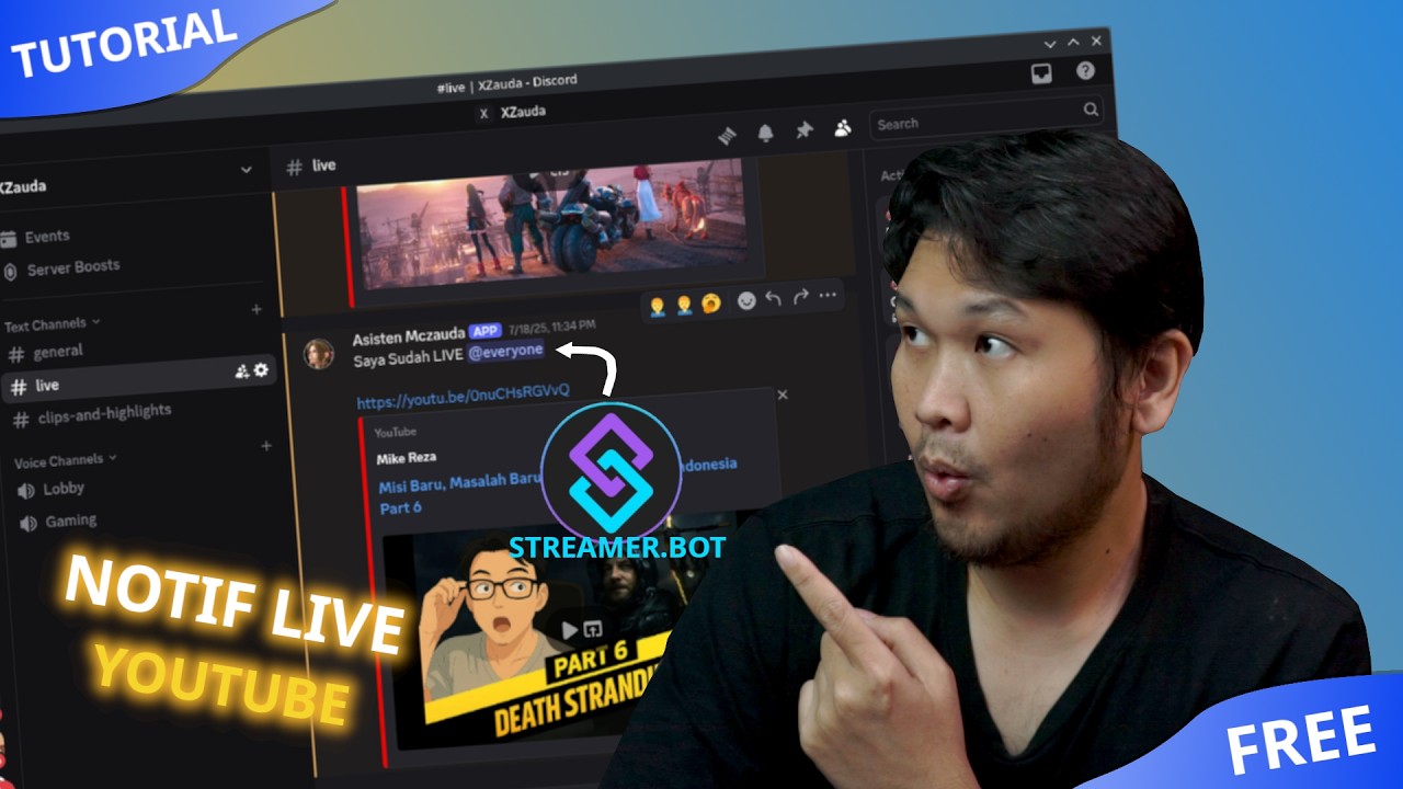 Discord Otomatis Kasih Notif Saat Kamu Live! (Tutorial Streamer.bot ...