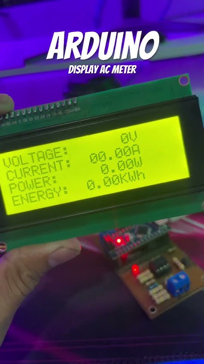 Ac meter arduino dengan lcd i2c 4x16 #endiled #led #baterai #stopwatch ...