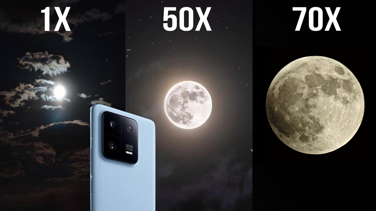 Xiaomi 13 Pro 70X Live Hands on Moon Zoom Test - YouTube