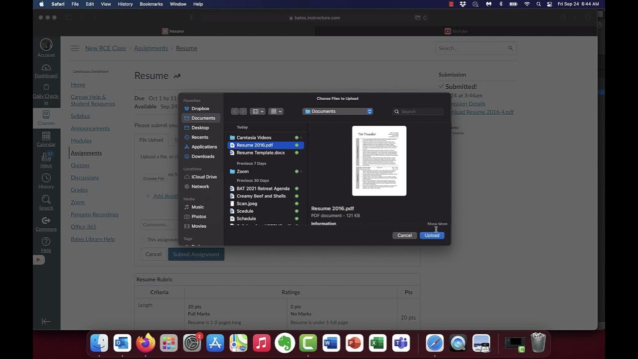 Submitting Assignments in Canvas - YouTube