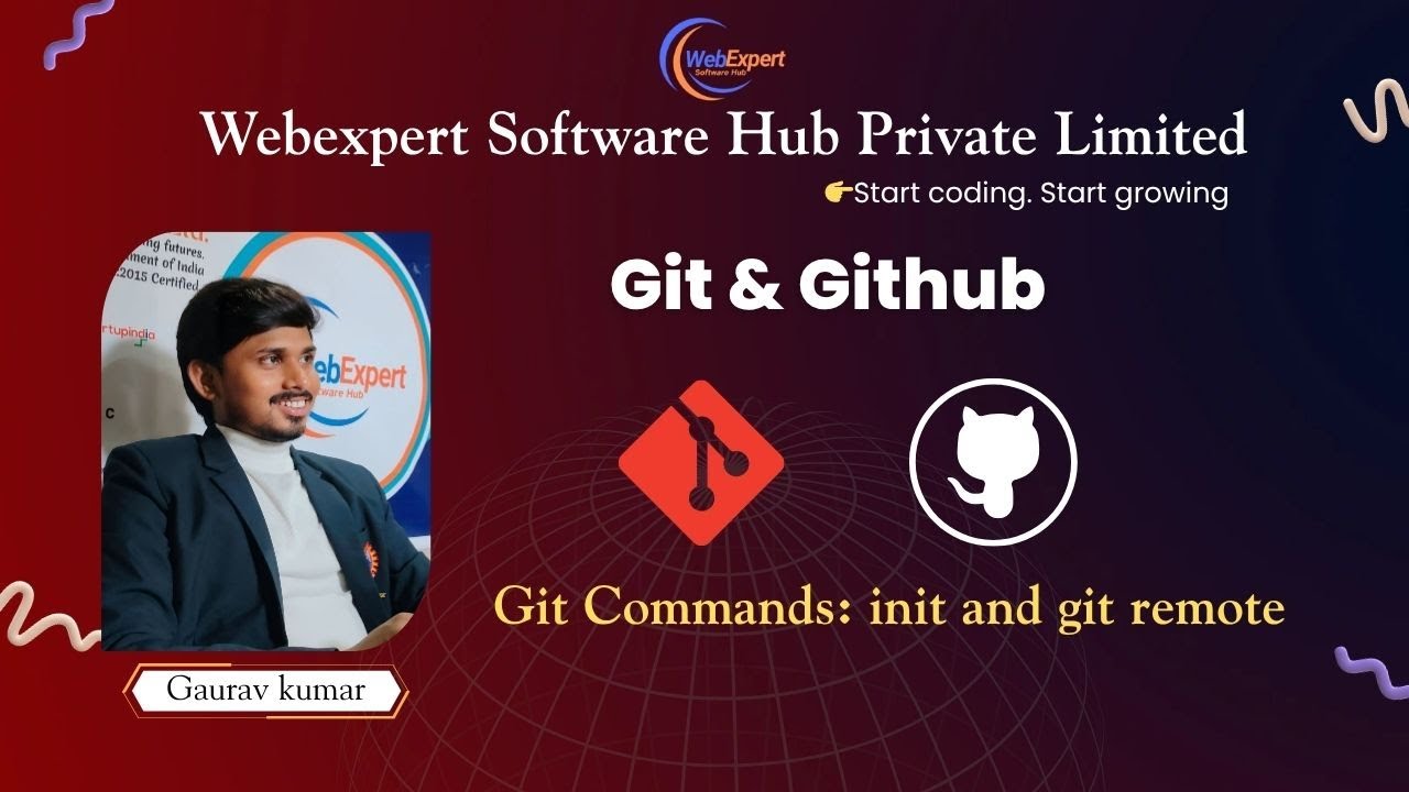 "Git & GitHub DAY -5" Git Basic Commands: init and git remote| Absolute Beginner Guide 🔥 - YouTube