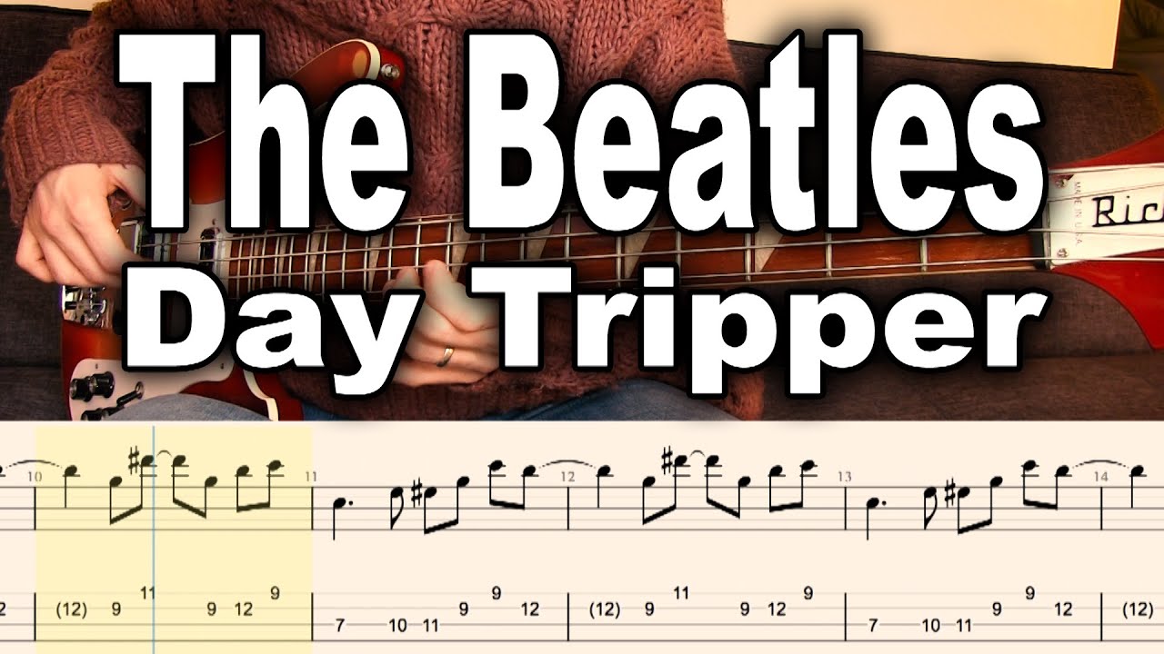 The Beatles | Day Tripper | Bass | Cover | Tutorial | Tab | - YouTube