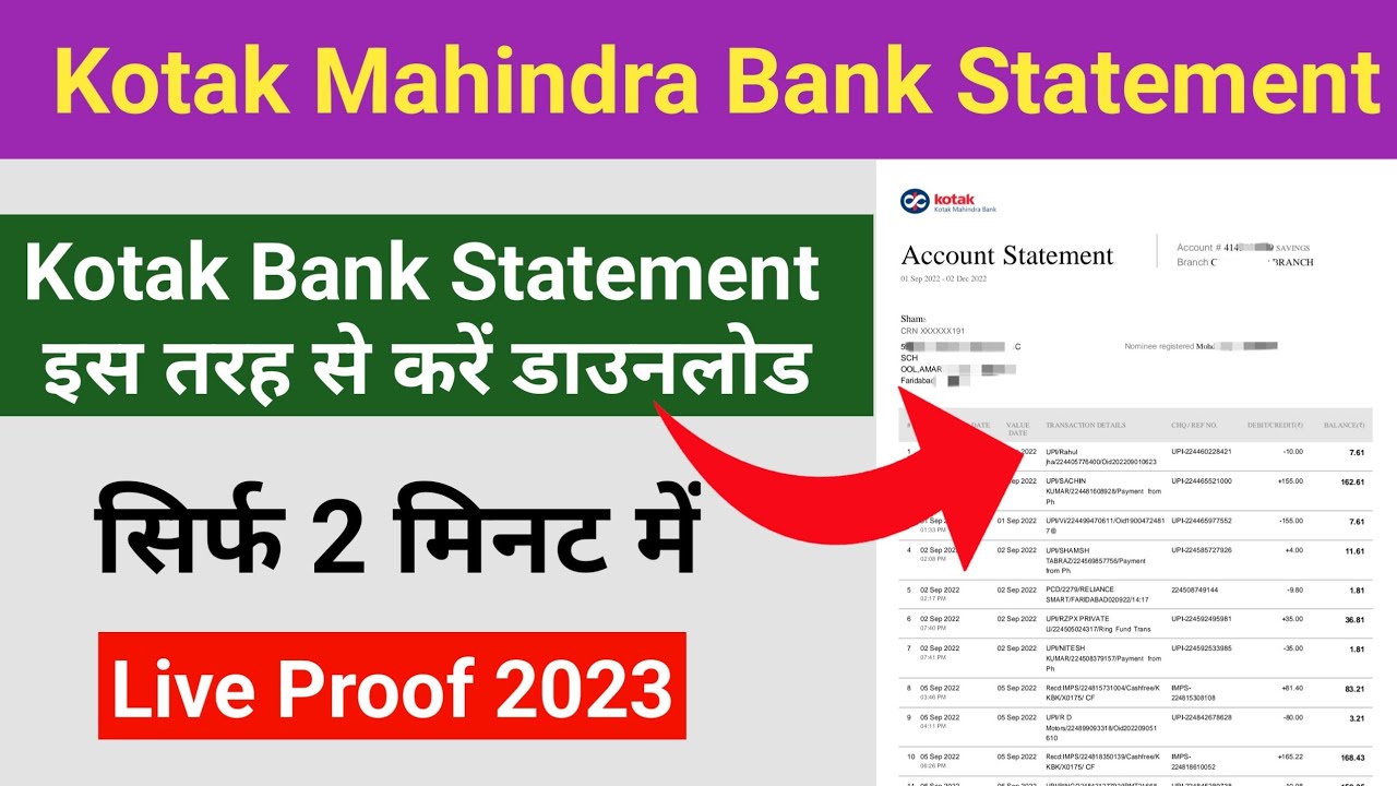 How To Download Kotak Mahindra Bank Statement 2023 Kotak Bank how-to-download-kotak-mahindra-bank-statement-2023-kotak-bank