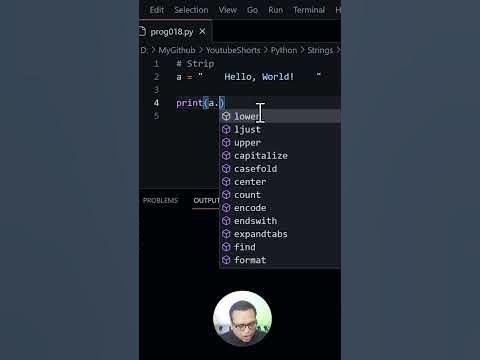 Python | Trimming or Stripping Strings #Python #Strings #Shorts #Hindi #हिंदी - YouTube