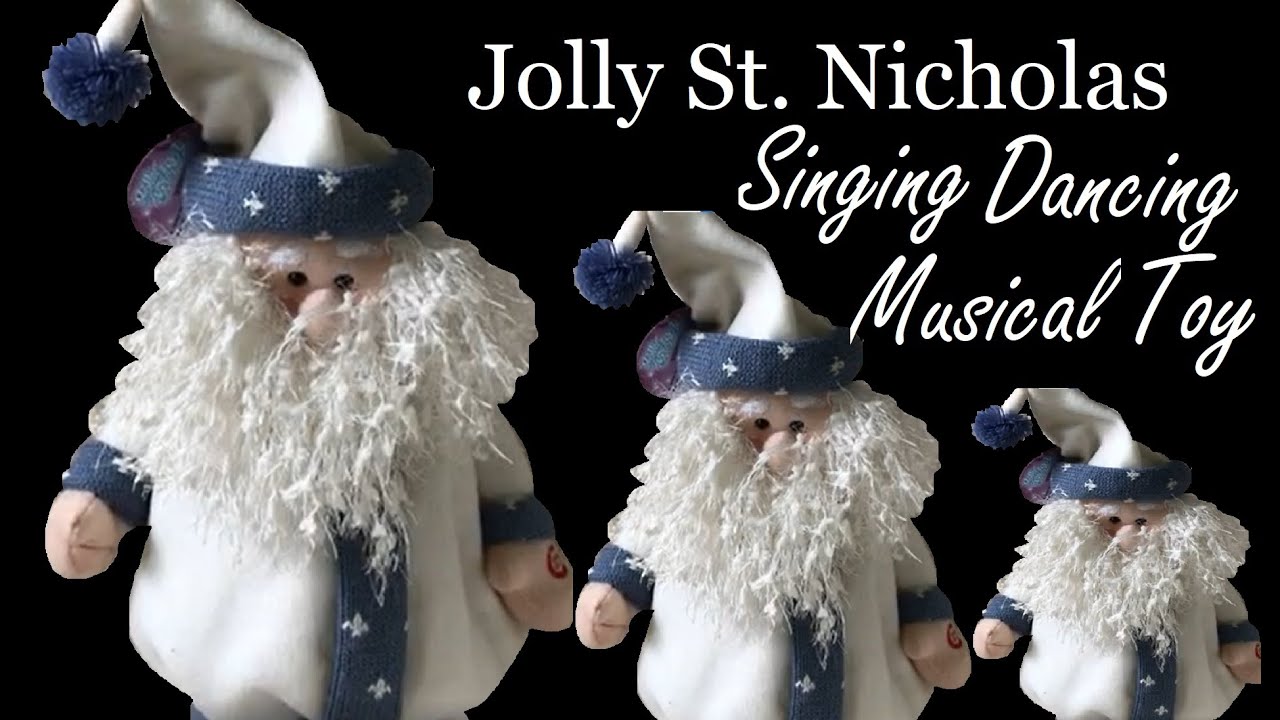 Jolly Saint Nick Musical Dancing Father Christmas Soft Toy with Jingle ...