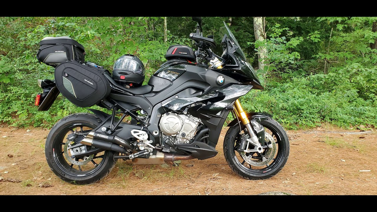 SW Motech tank bag, soft saddle bags and tail bag on s1000XR - YouTube