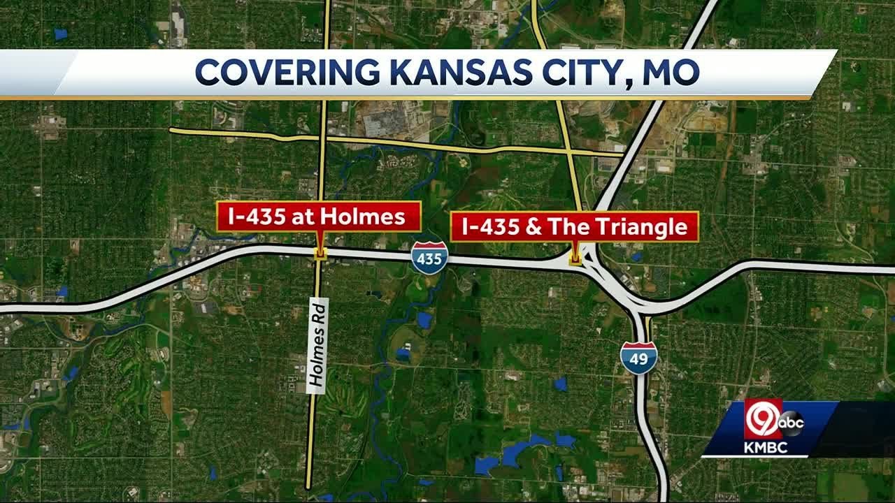 Major Traffic On I-435 Between Holmes And The Grandview Triangle - YouTube
