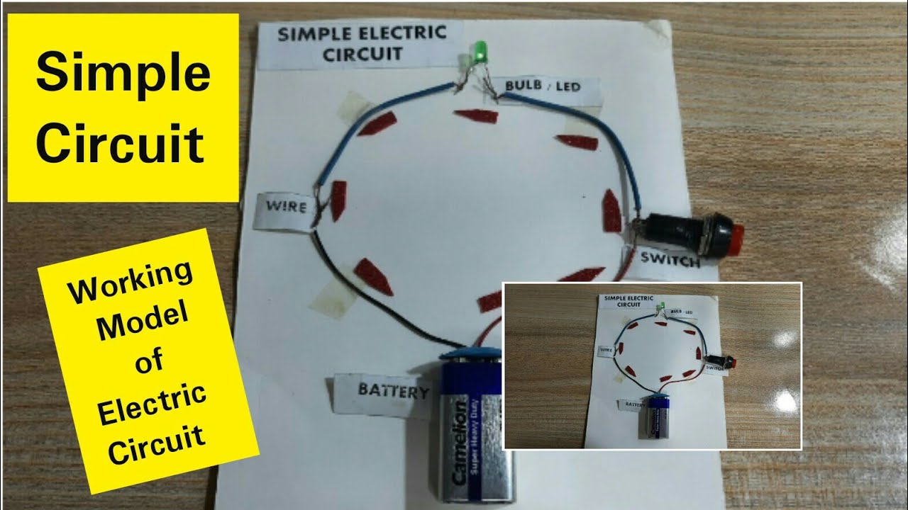 Working model of simple electric circuit/Science project for school ...