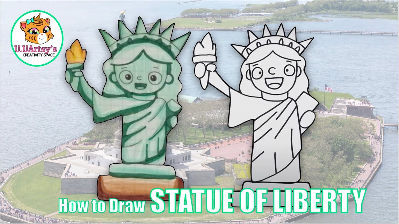 🗽 How to Draw Statue of Liberty || Step-by-Step for Beginners (reupload ...