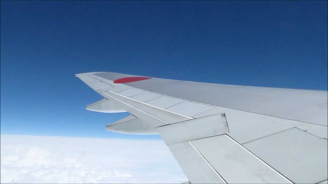 機内アナウンス | Airplane Window View 2012 - ANA B747-400D - YouTube