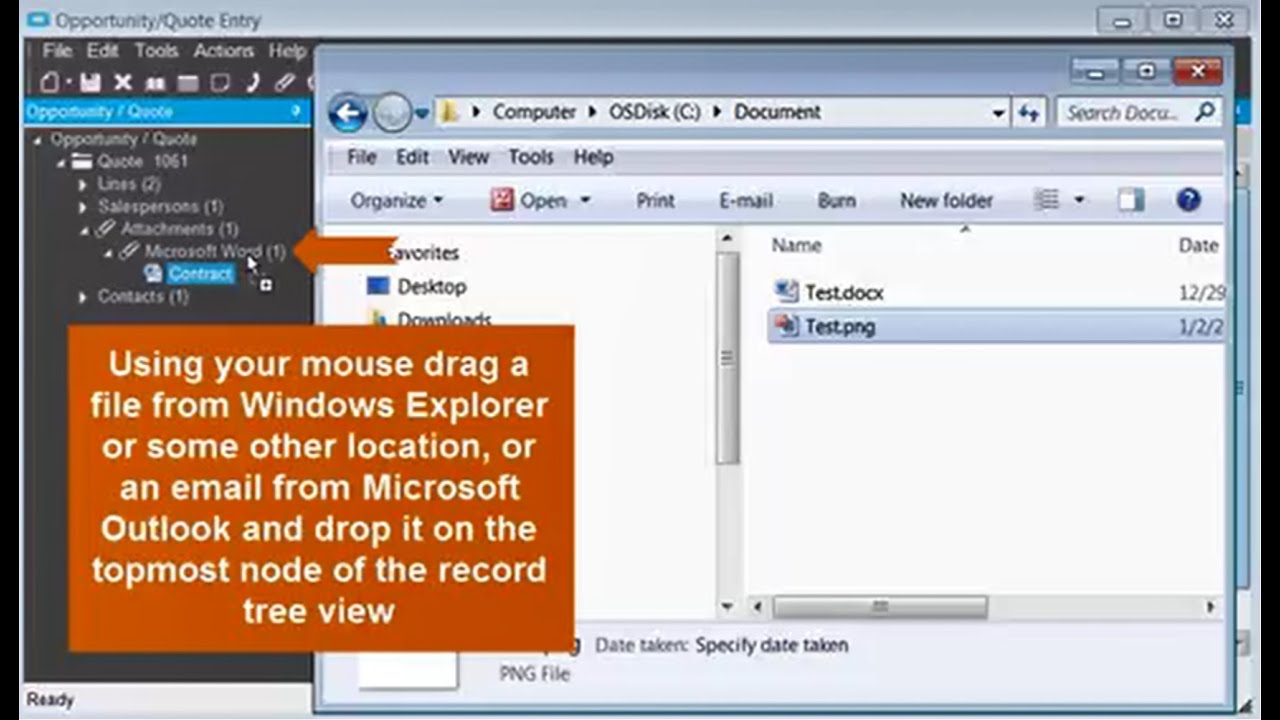 Attach a File to a Record using the Drag and Drop | Epicor ERP - YouTube