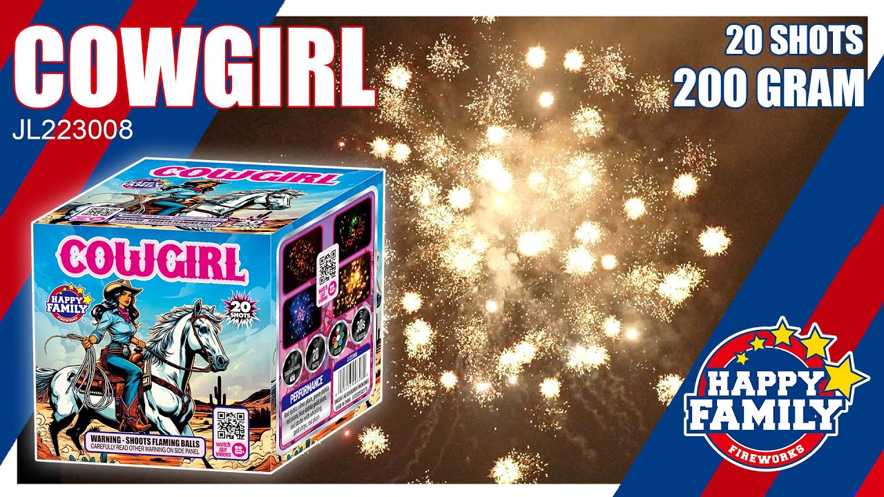 JL223008 COWGIRL from Happy Family Fireworks #fireworks - YouTube