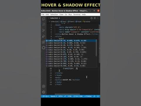 Button Hover & Shadow effect | HTML CSS - YouTube