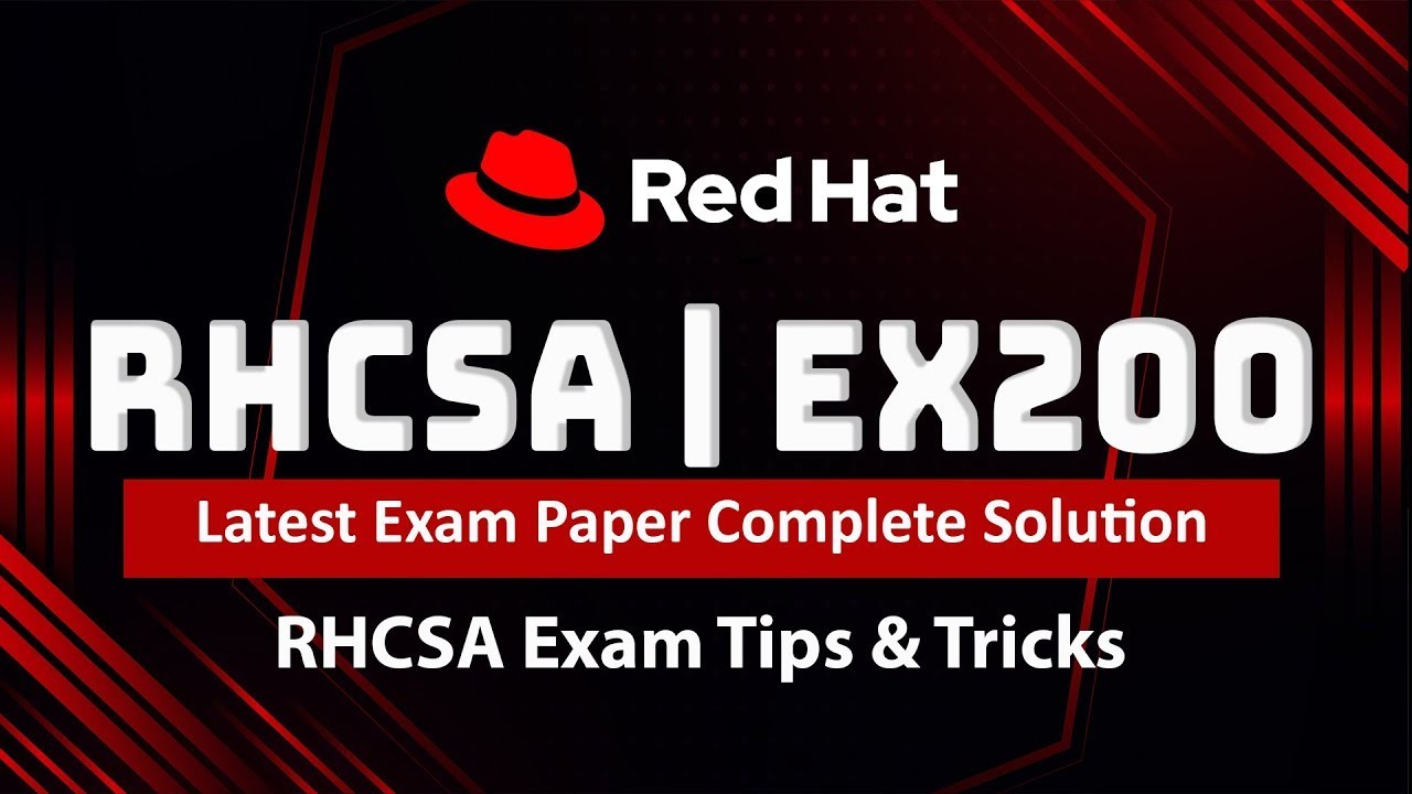 Rhcsa Exam Preparation With Latest Dumps Live Session In English Redhat 9 2024 Ex 200