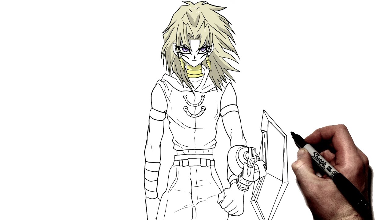 How To Draw Marik Ishtar | Step By Step | Yu Gi Oh - YouTube
