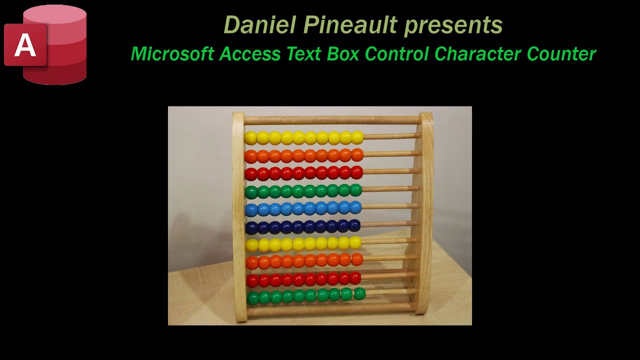 Microsoft Access Text Box Control Character Counter YouTube Microsoft Access Text Box Control Character Counter YouTube