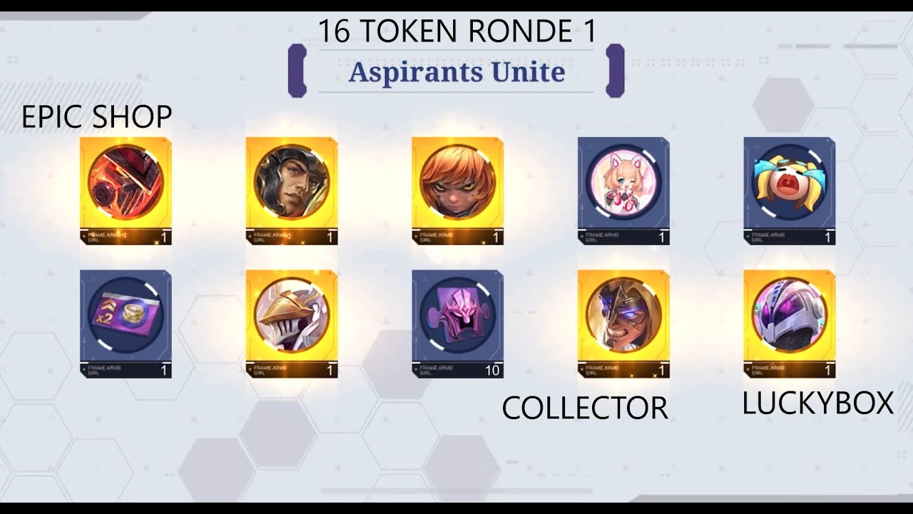 DRAW EVENT ASPIRANT 16 TOKEN RONDE 1! DAPAT SKIN COLLECTOR! - YouTube