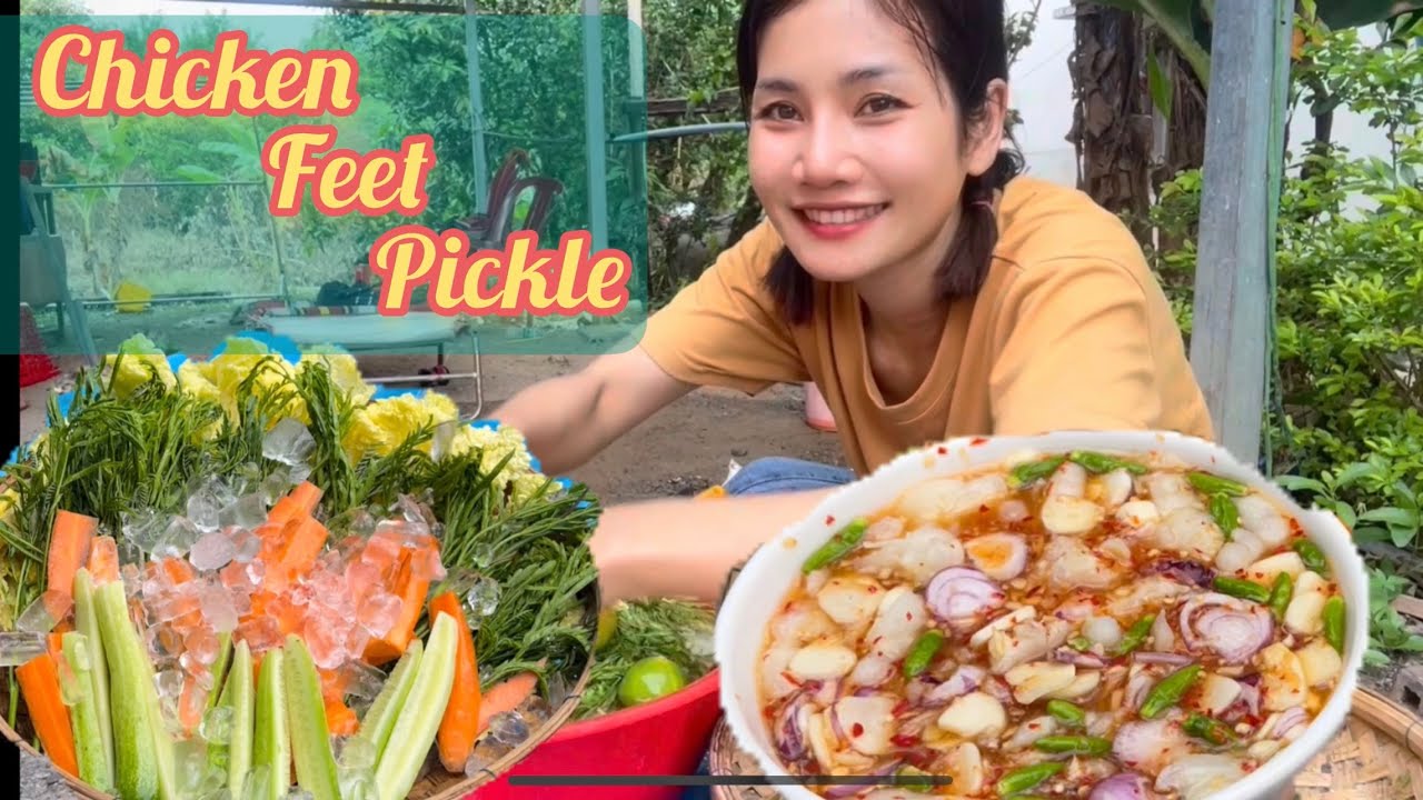 ជ្រក់ជើងមាន់អត់ឆ្អឹង🌶🌶chicken feet pickle recipe - YouTube