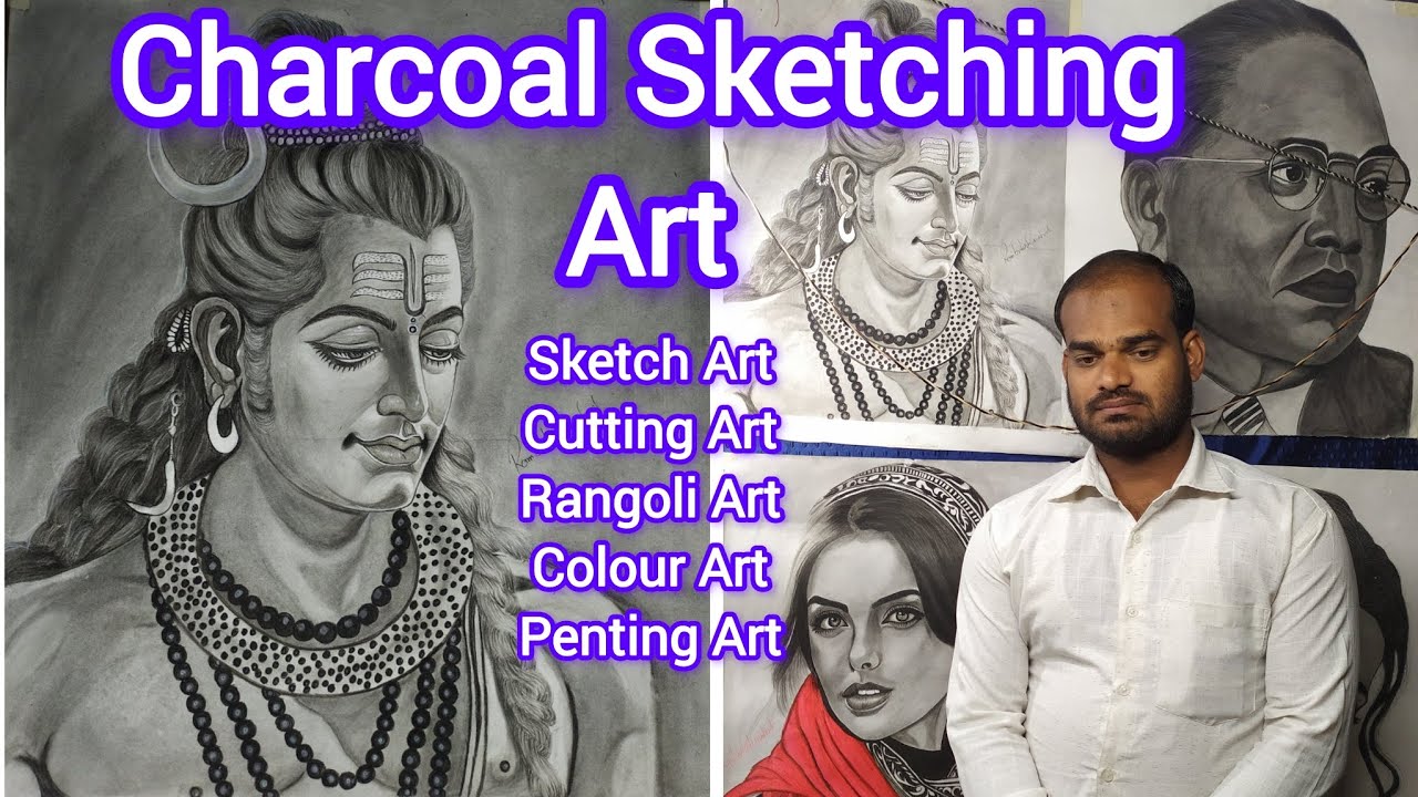 Charcoal Sketching Art 🎨🖌️ #sketchingart #charcoaldrawing # ...
