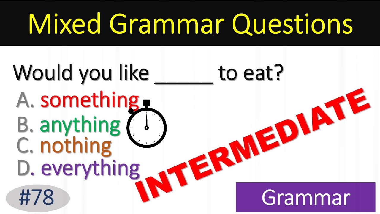 Intermediate Mixed English Quiz | Model verbs | English Quiz |Test ...