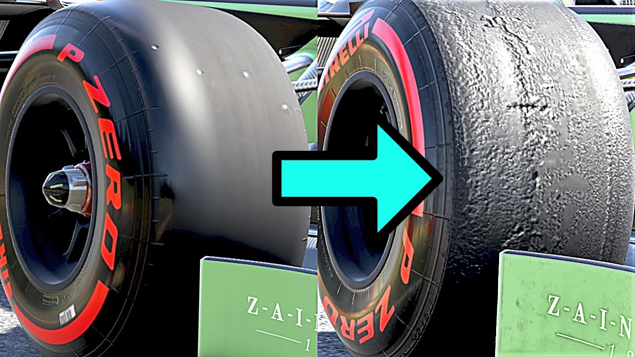 Fresh Tyres vs Worn Tyres in F1 Game - YouTube