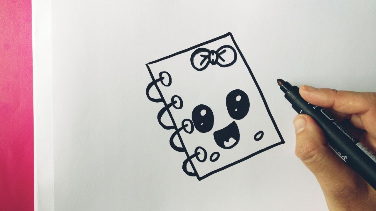 HOW TO DRAW A FUNNY NOTEBOOK QUICKLY AND EASY - YouTube