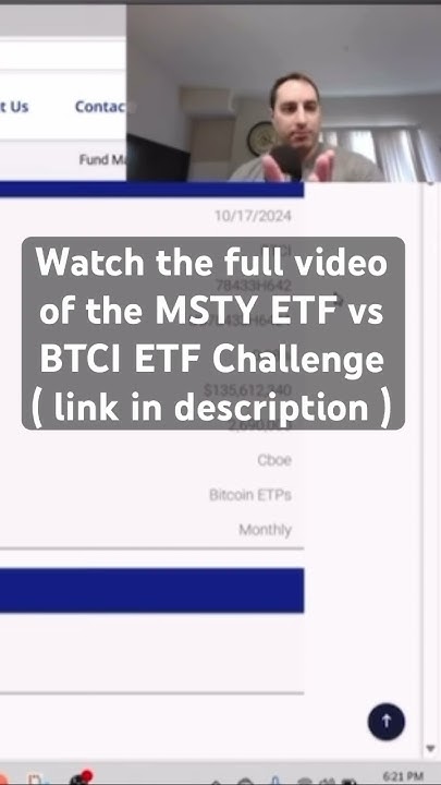 MSTY ETF vs BTCI ETF Challenge #msty #yieldmax #bitcoin - YouTube