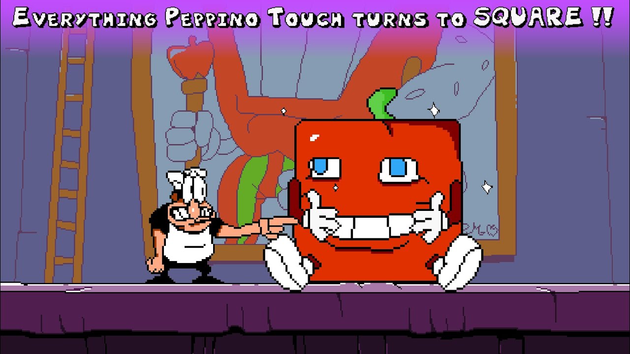 Pizza Tower But Everything Peppino touch turns to Square? - YouTube