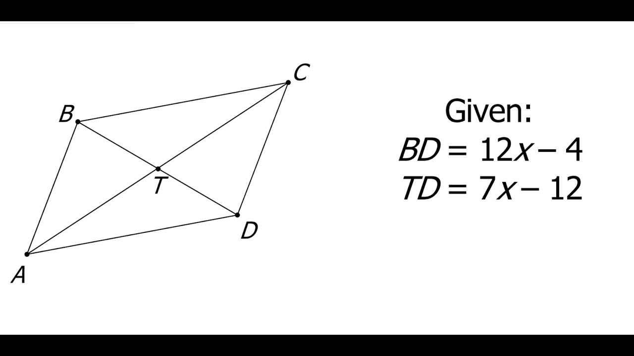 Day 09 HW - Using Properties of Parallelograms to Find Unknowns - YouTube