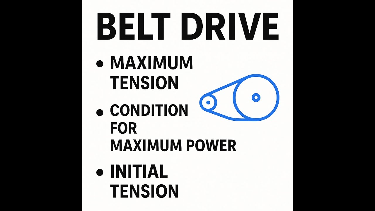 BME MAXIMUM TENSION INITIAL TENSION , CONDITION FOR MAXIMUM POWER | By ...