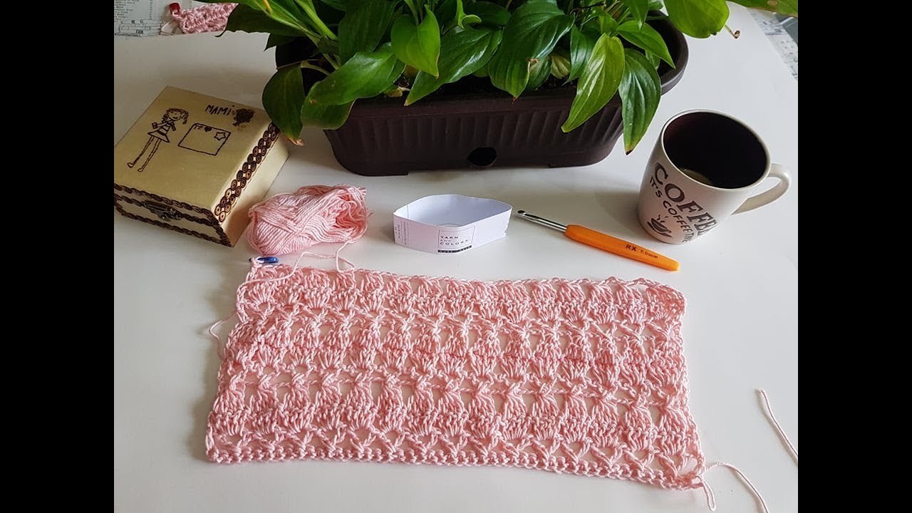 Model crosetat 21 - din seria "100 de modele de crosetat" - YouTube