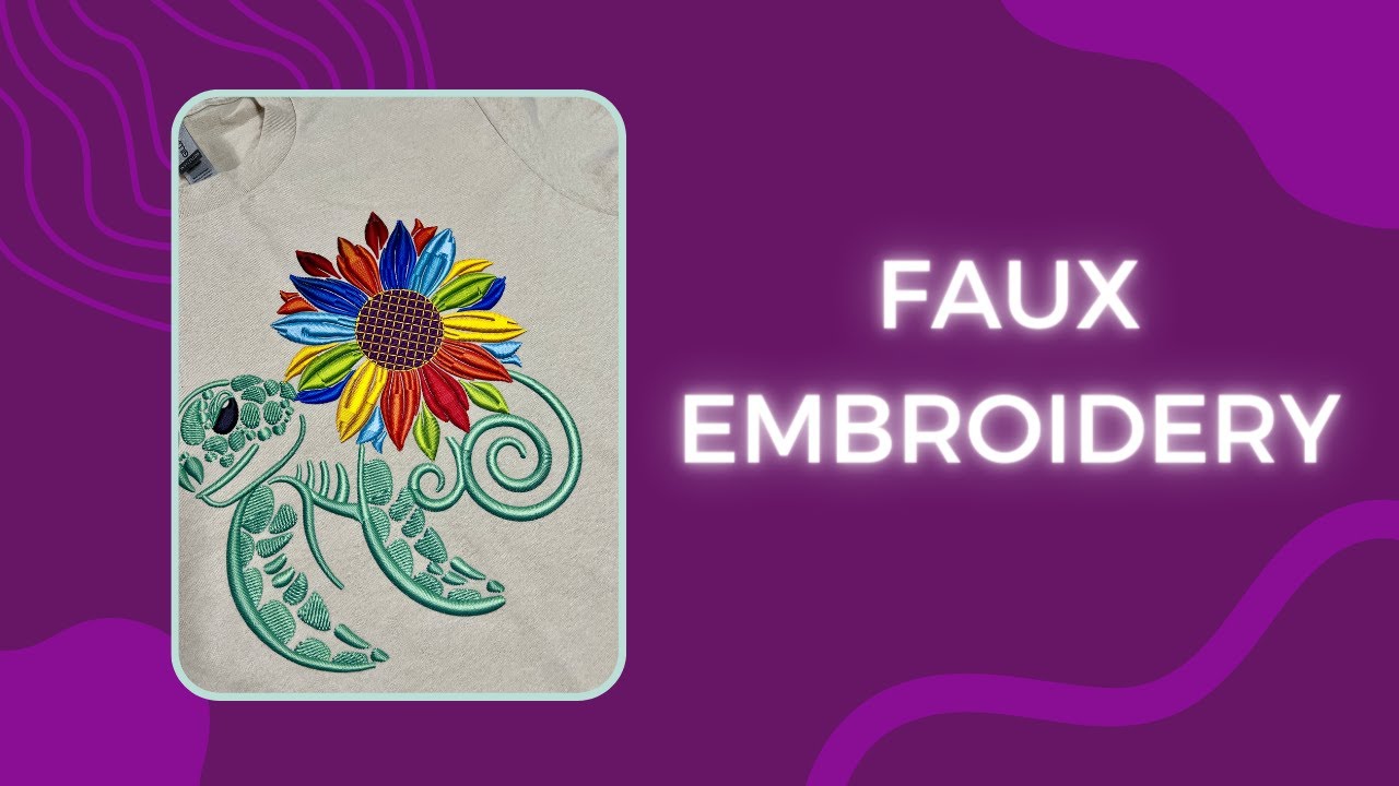 DTF Faux Embroidery Look - YouTube