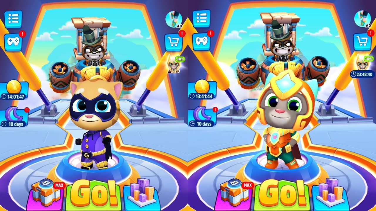 Talking Tom Hero Dash \ Midnight Ginger & Gold Flash Tom & All Missions ...