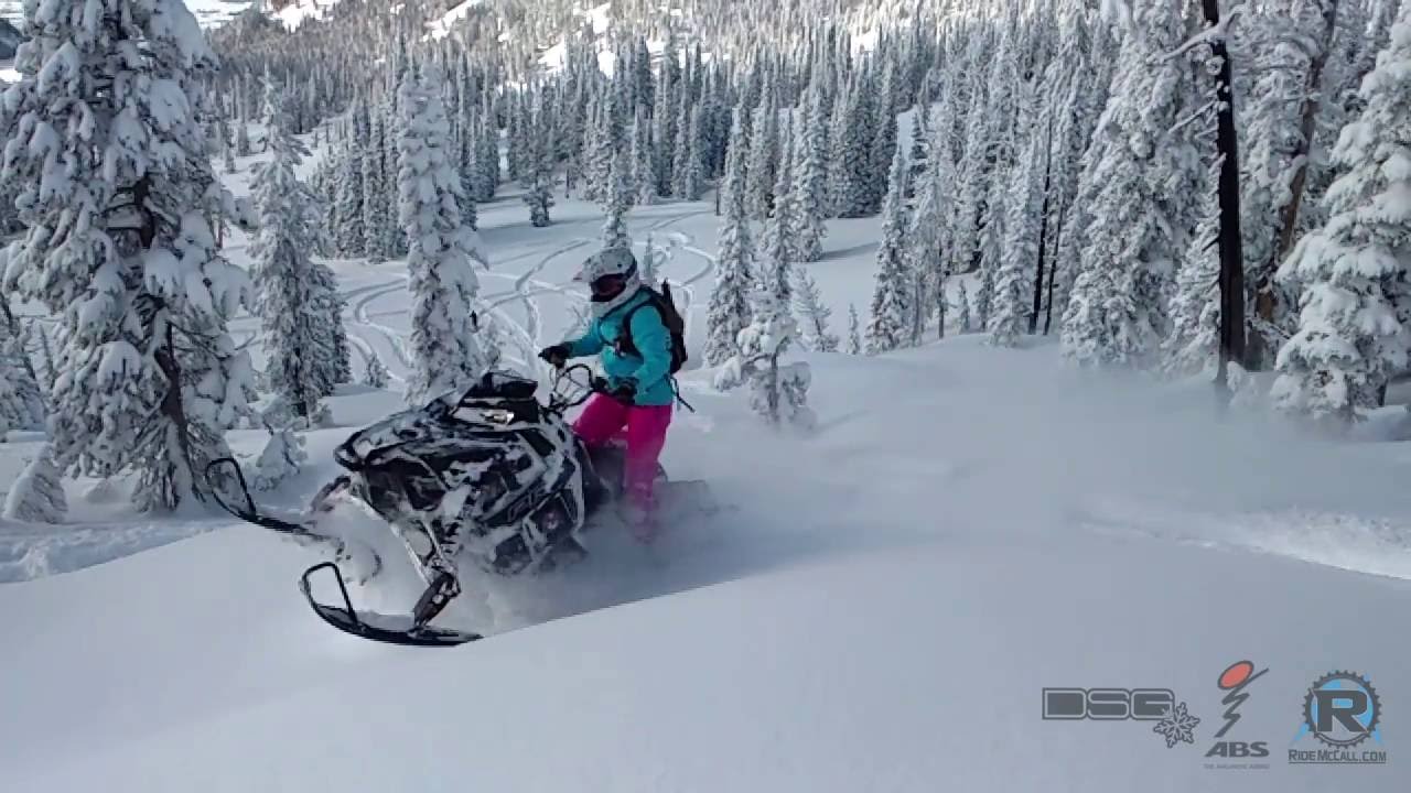 Fun Snowmobile Climb On A Deep Day! - YouTube