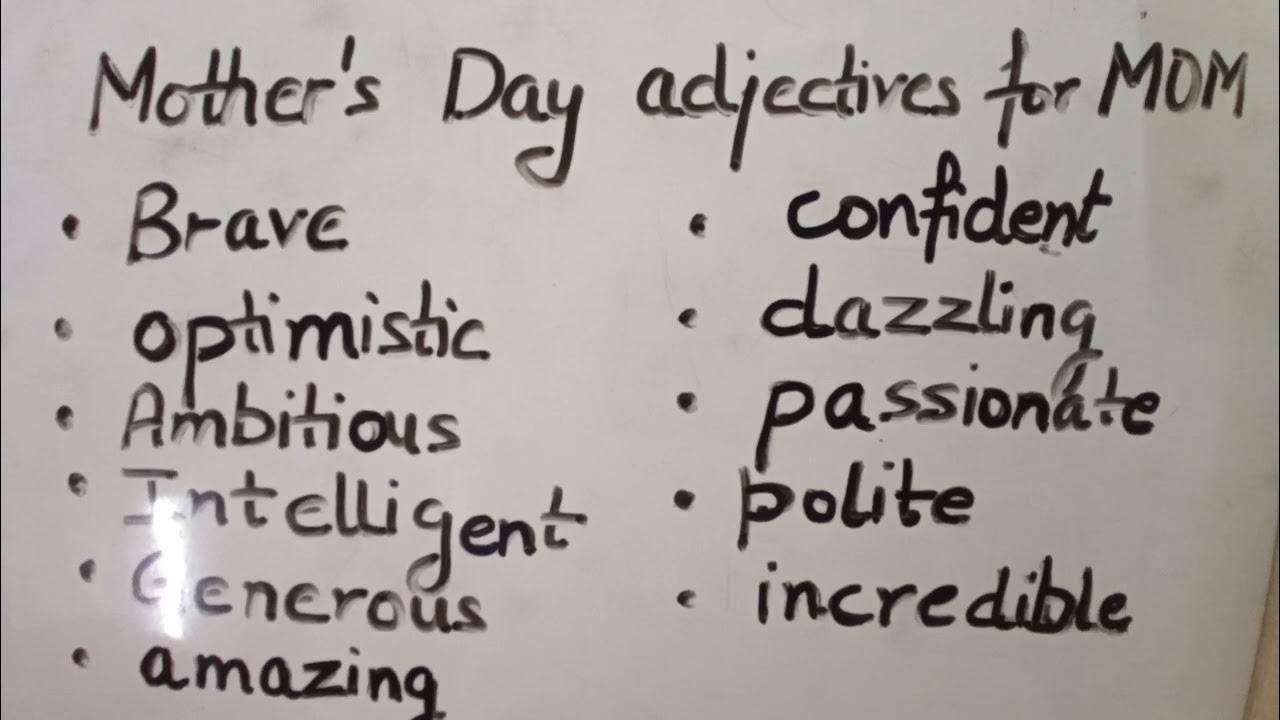 Mother's day adjectives for MOM - YouTube