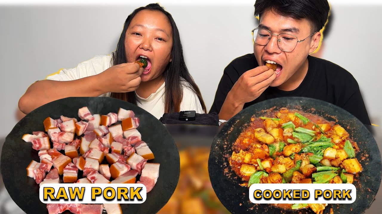 PORK AND SAAG IN TAWA RECIPE & MUKBANG!!! - YouTube