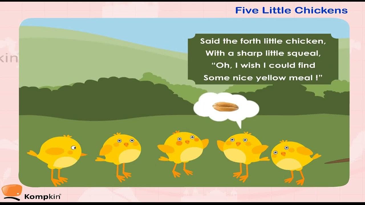 Five Little Chickens | English Poems | Kids English Poems | English ...