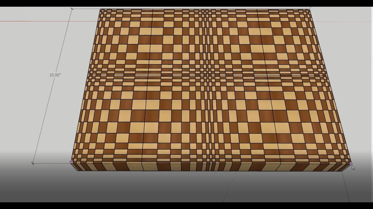 Bubble Cutting Board Design in Sketchup-Walnut and Maple. - YouTube
