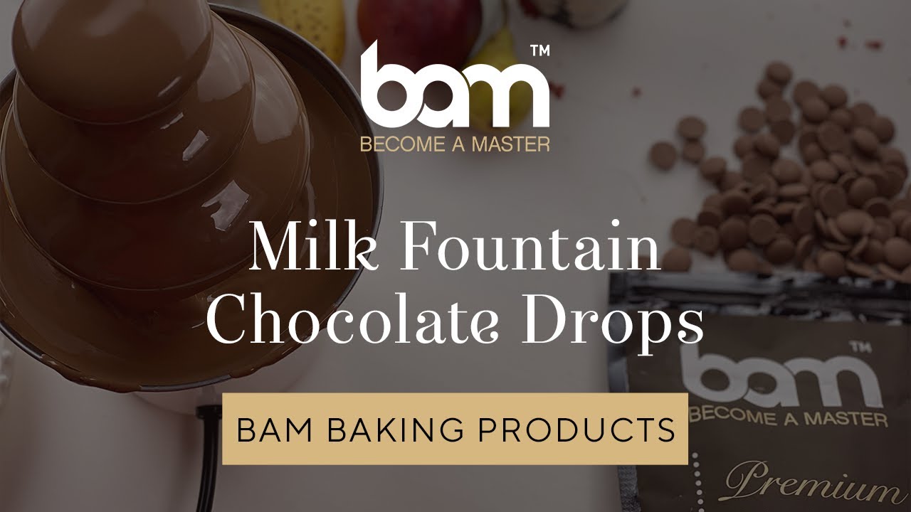 BAM Baking products: Milk Fountain Chocolate Drops - YouTube