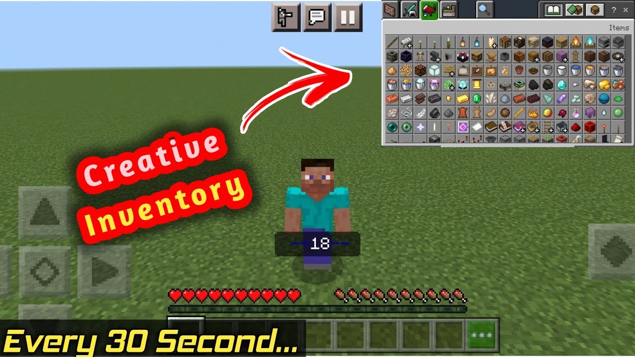 MCPE But I Got Creative Inventory Every 30 Seconds | Challenging Mod ...