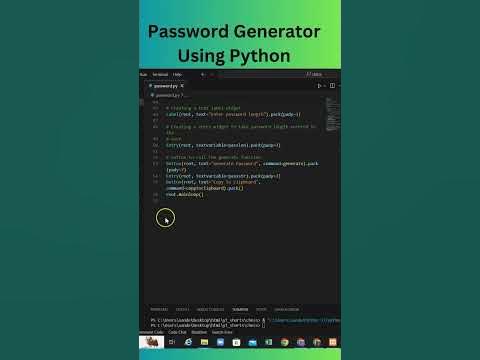 Password Generator Using Python #codewithyash #python #coding - YouTube