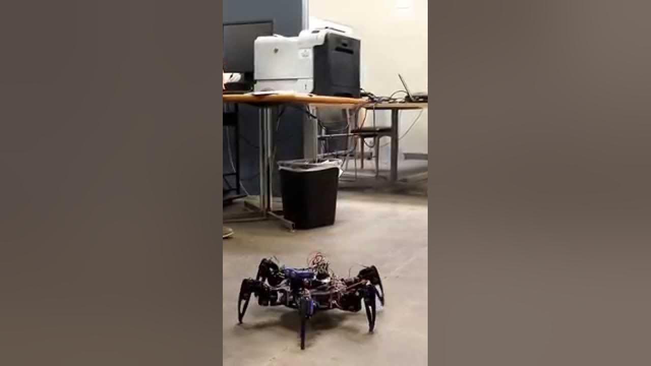 Hexapod robot inverse kinematics demo - YouTube
