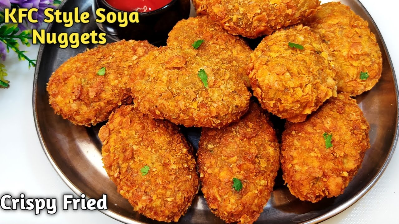 KFC Style Crispy Soya Chunks Nuggets Recipe | Crispy Nuggets Recipe ...