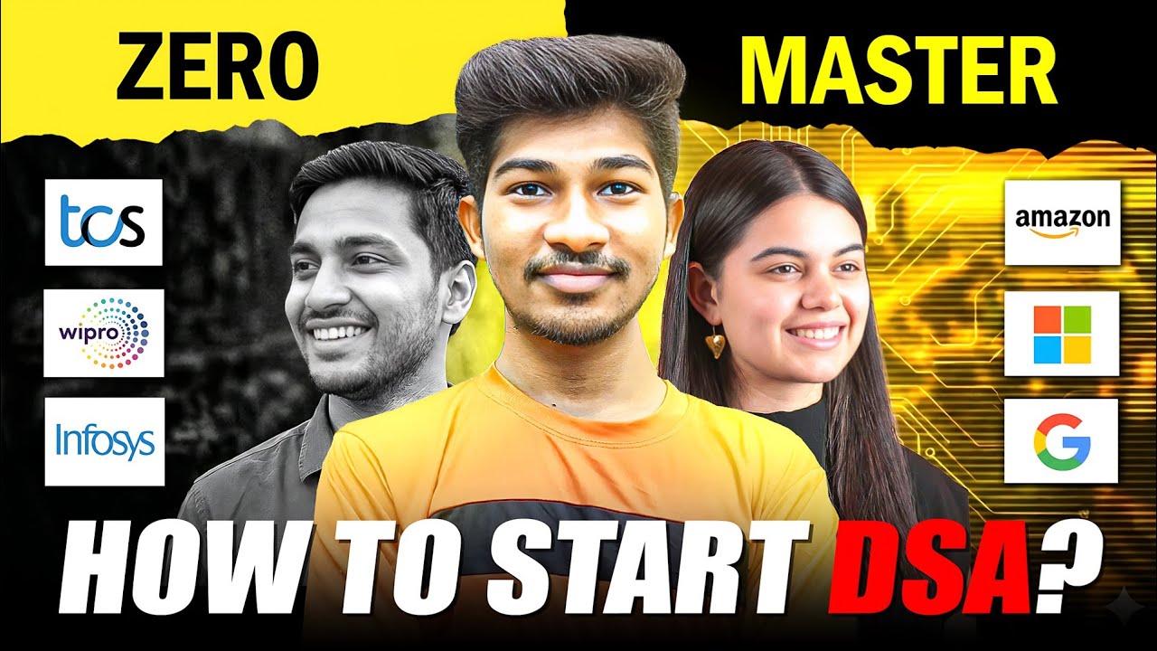 How to Study DSA From Scratch? Complete Beginner Strategy + RoadMap - YouTube